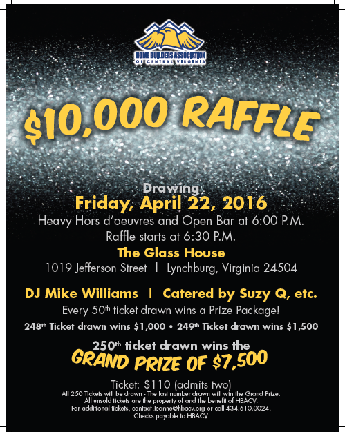 Raffle at The Glass House - Home Builders Associate of Central Virginia